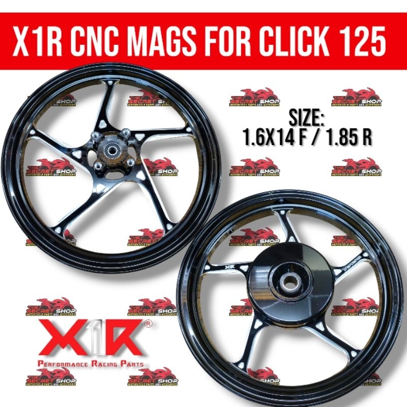 X1R CNC MAGS FOR CLICK 125 1.6X14 F / 1.85X14 R | Shopee Philippines