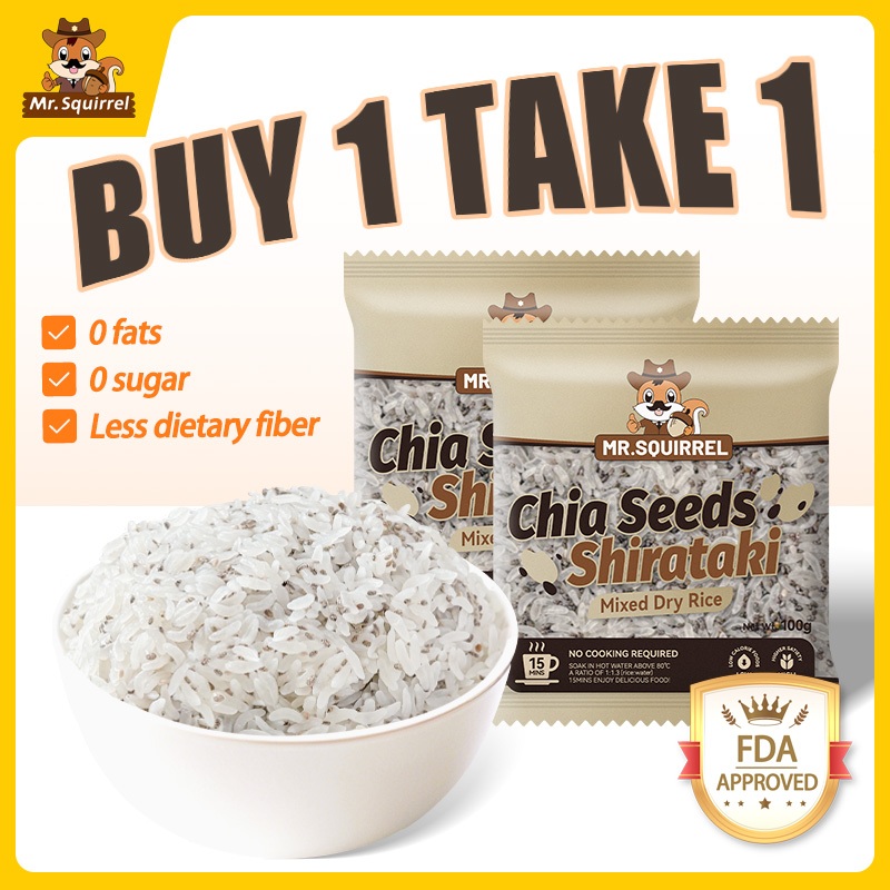 Mr.squirrel Chia Seeds Shirataki Rice Original 500g/1kg/5kg Konjac Rice ...