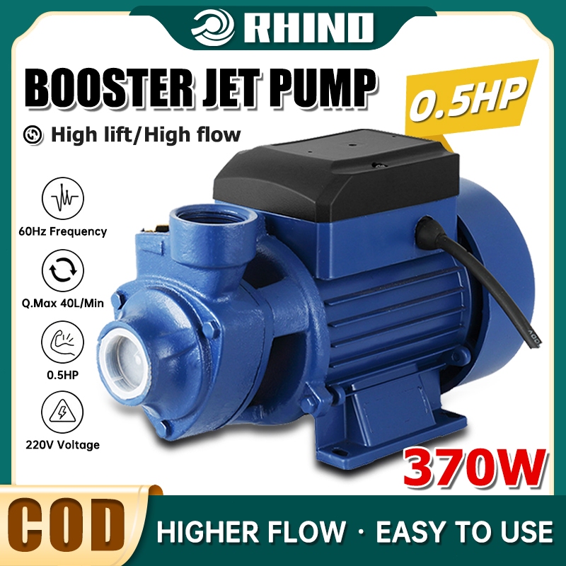 Jet Water Pump Peripheral Booster Pump 370W Booster Jet Pump 0.5 HP 1/2 ...