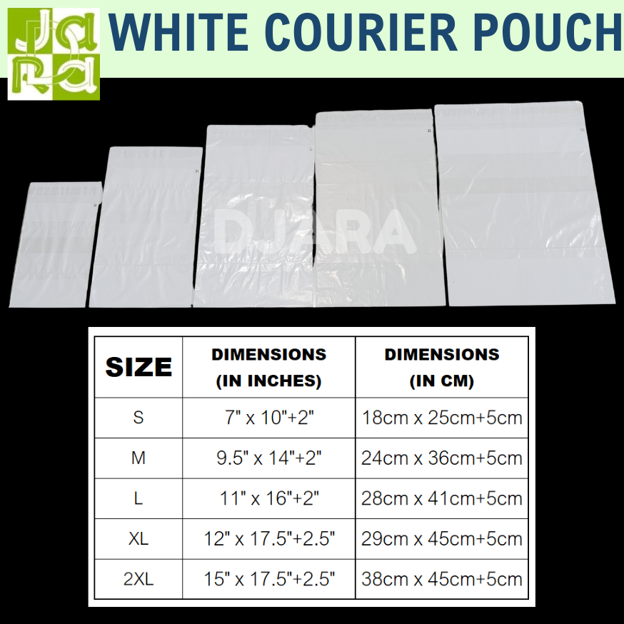 25/50pcs Plain White Courier Pouch with Waybill Sleeves | Shopee ...