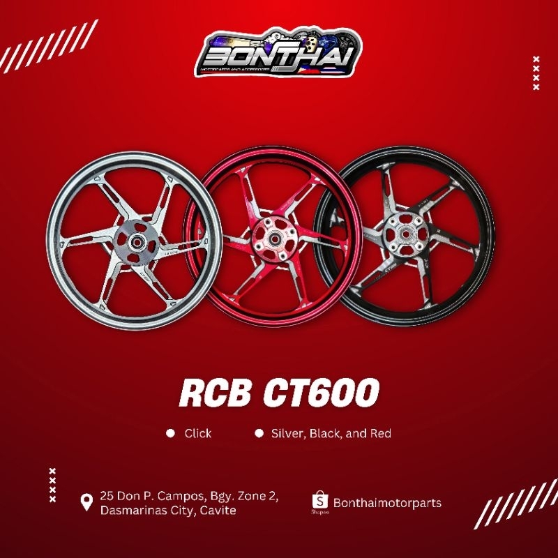 RCB CT600 FOR HONDA CLICK (RED, BLACK & SILVER) | Shopee Philippines