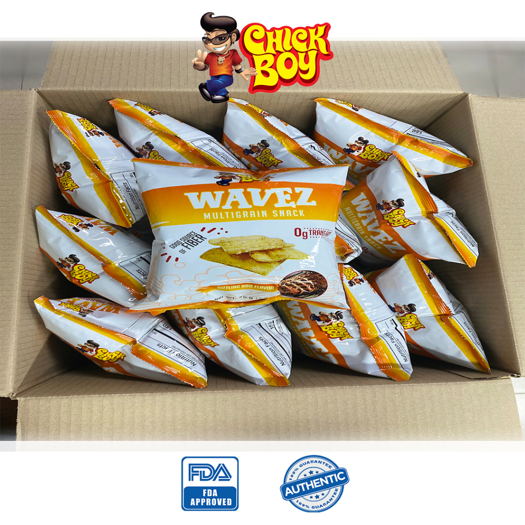 ChickBoy Wavez - Sizzling Bbq (75g, 24pcs) | Shopee Philippines