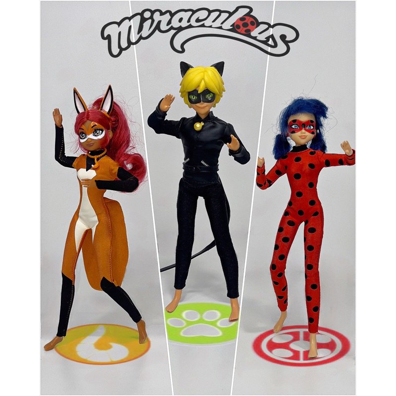 MIRACULOUS DOLLS; Rena Rouge, Cat Noir, & Lady Bug | Shopee Philippines