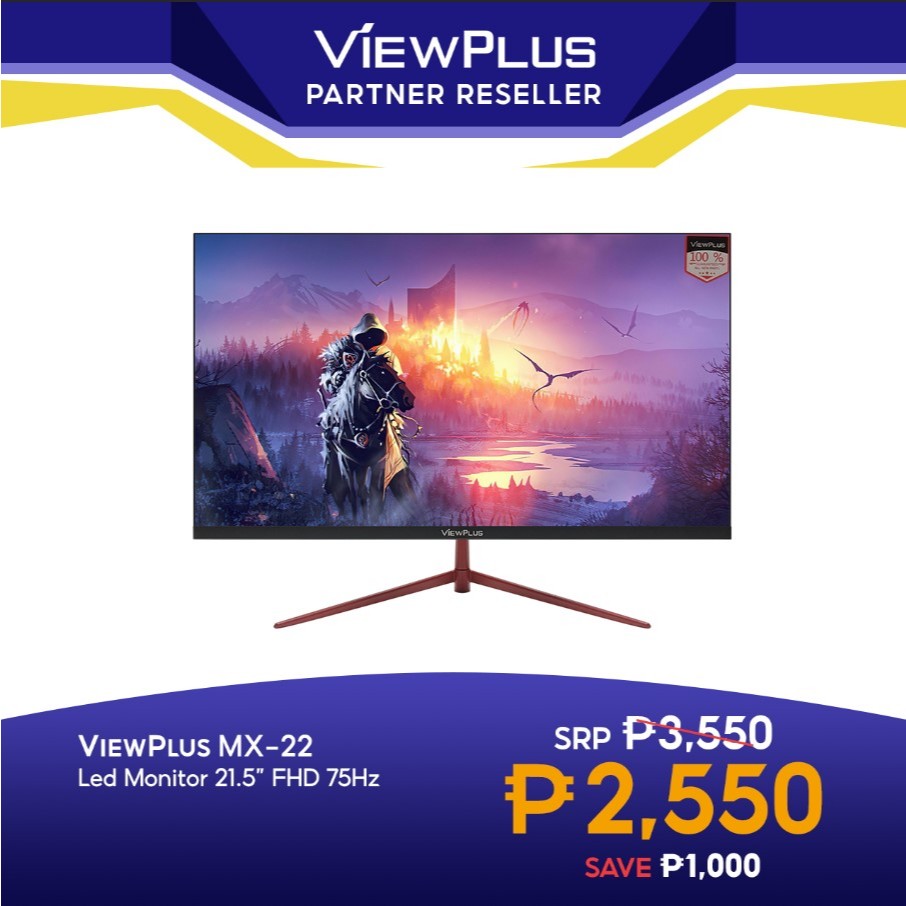 ViewPlus MX-22 LED Monitor (21.5'' FHD, 100hz, Blue Light Filter, VGA ...