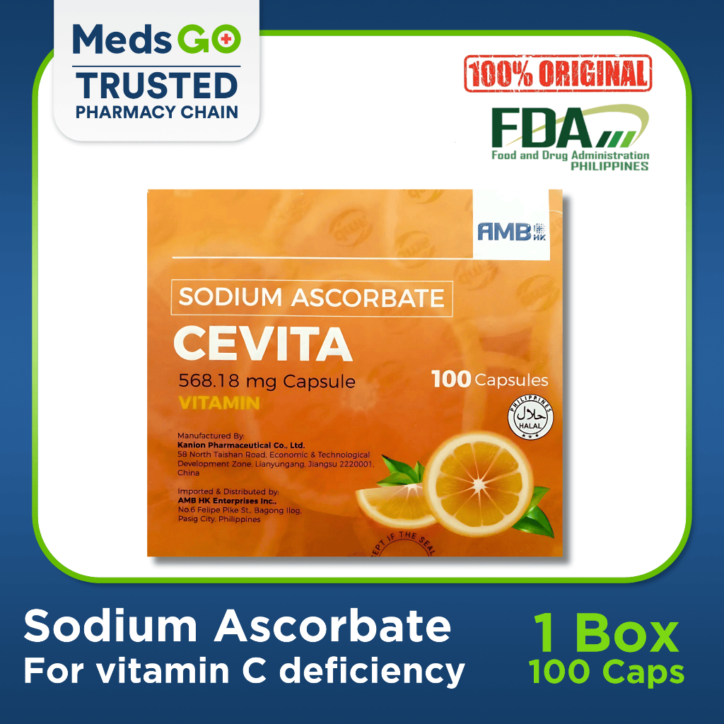 Ascorbic Acid as Sodium Ascorbate 500mg - 1 Box x 100 Tabs | Shopee ...