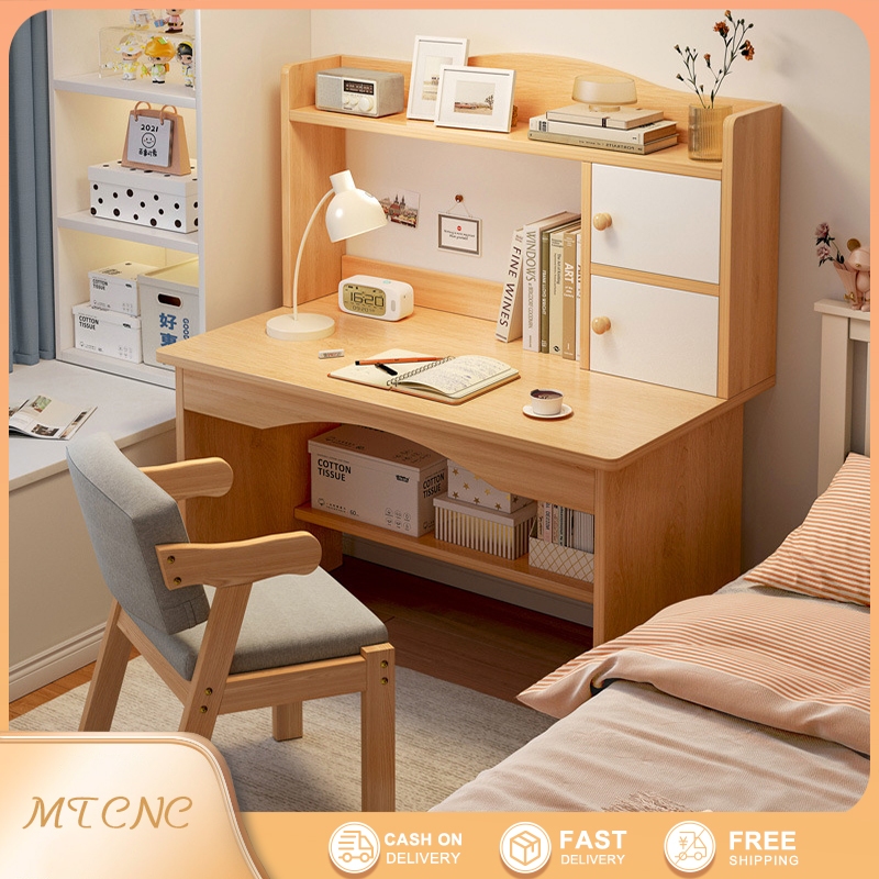 Desk Bookshelf Integrated Bedroom Student Study Desk Student Writing ...
