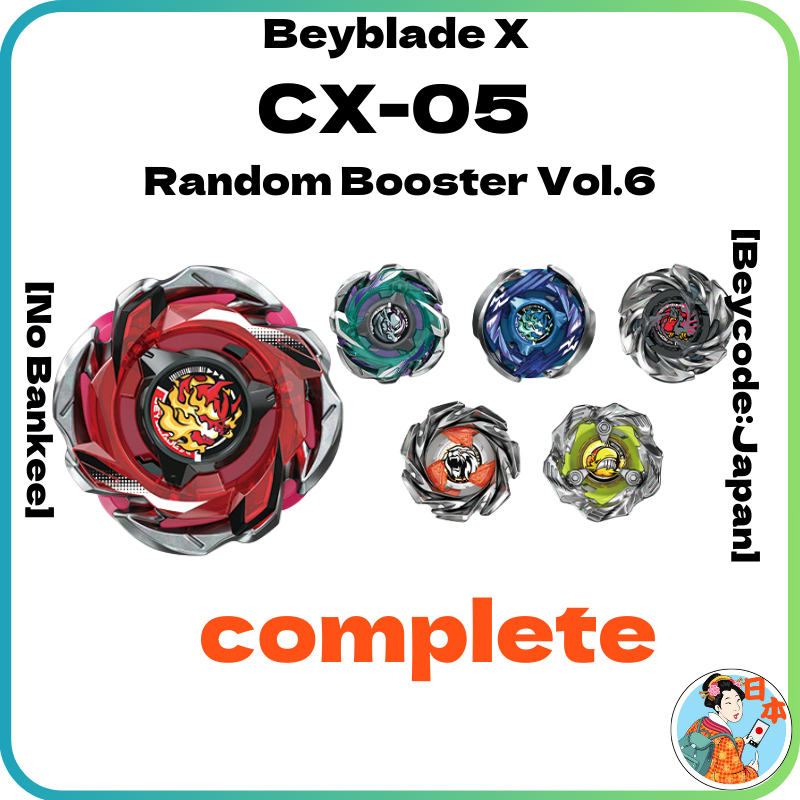 (complete) Takara Tomy Beyblade X CX-05 Random Booster Vol.6 [No Bankee] [Beycode:Japan ...