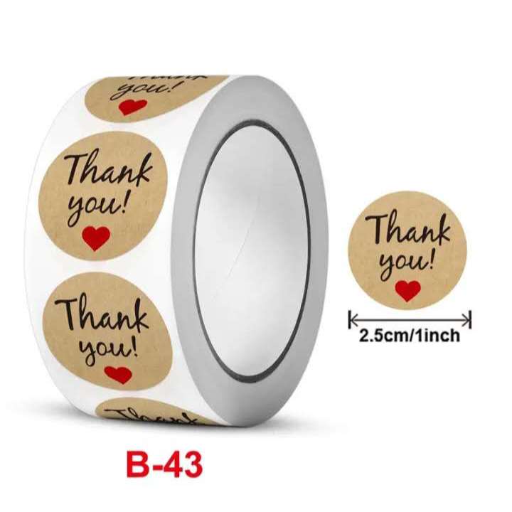 Mio shop 500pcs sticker with hearth for gifting sticker kraft paper ...