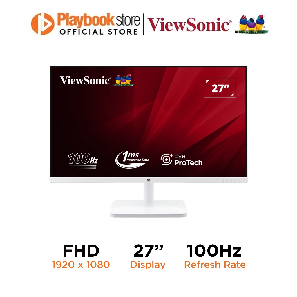 ViewSonic VA2732-MH-W 27" Full HD 1920 x 1080 100Hz IPS Technology 1ms ...