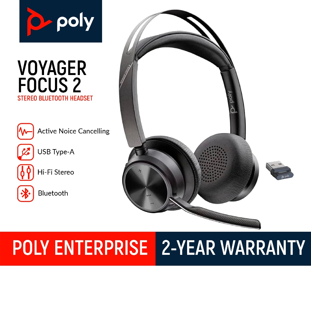 Poly Voyager Focus 2 USB-A Headset | Shopee Philippines