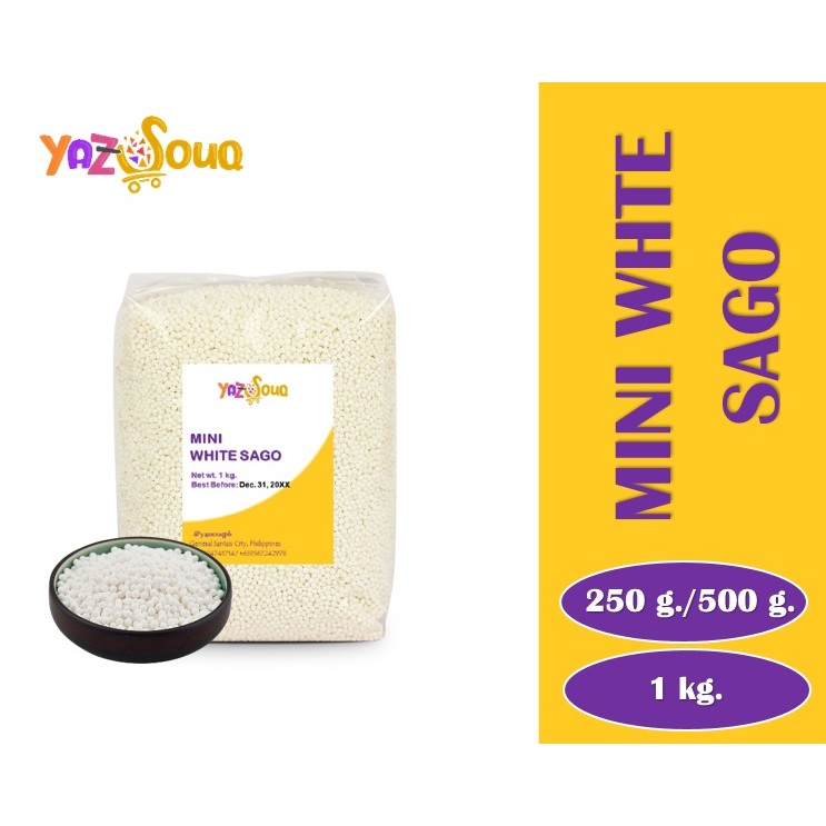 Mini White Sago 1 Kilo/ 500g | Shopee Philippines