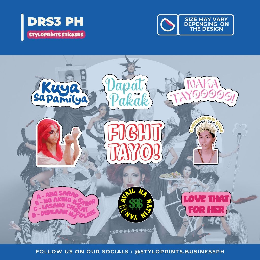 Drag Race PH S3 Sticker | Glossy/Matte/Glitter/Hologram Laminated ...