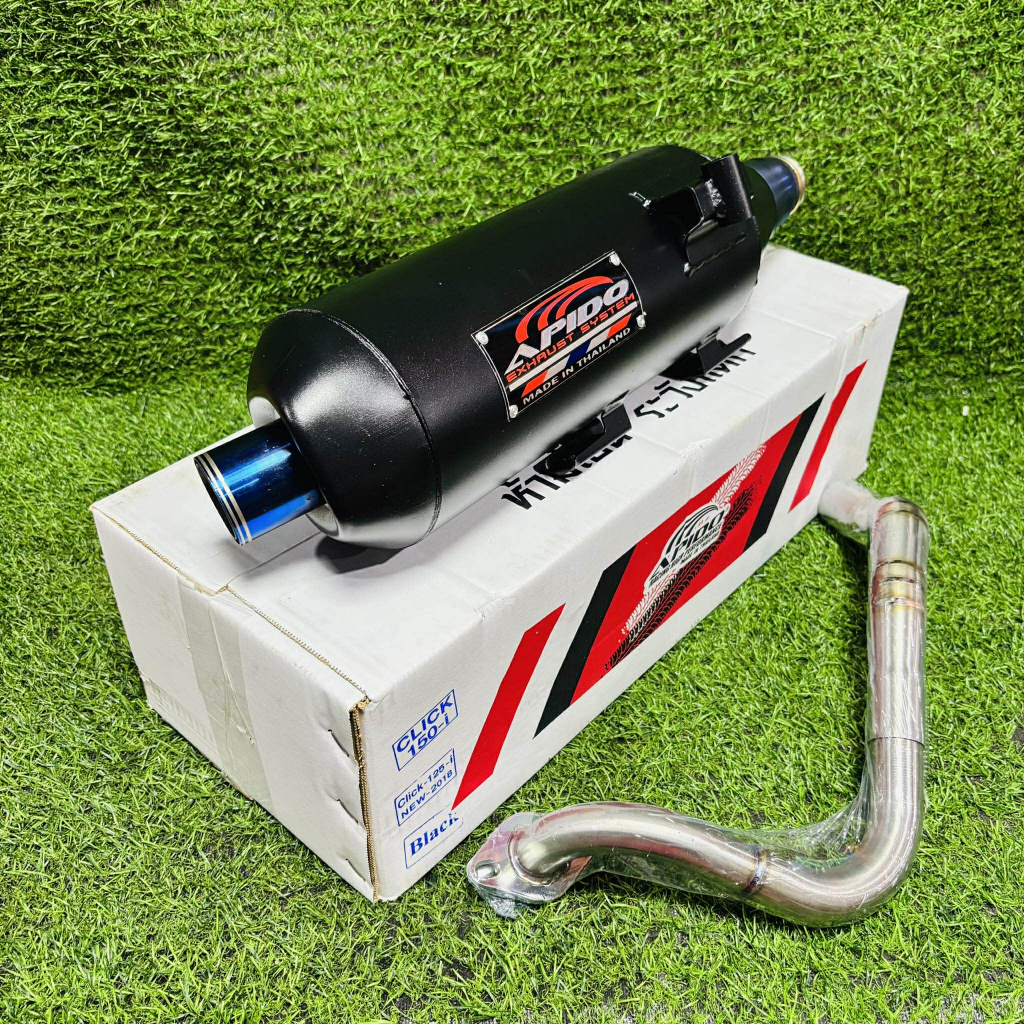 APIDO POWER PIPE Muffler for Honda Click 125/150 BIG/BLUE TIP | Shopee ...