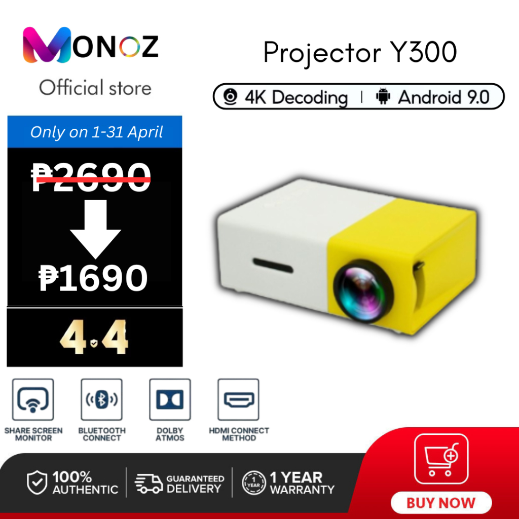 Mini Portable Projector Y300 Phone Laptop LCD Small Projector Home ...