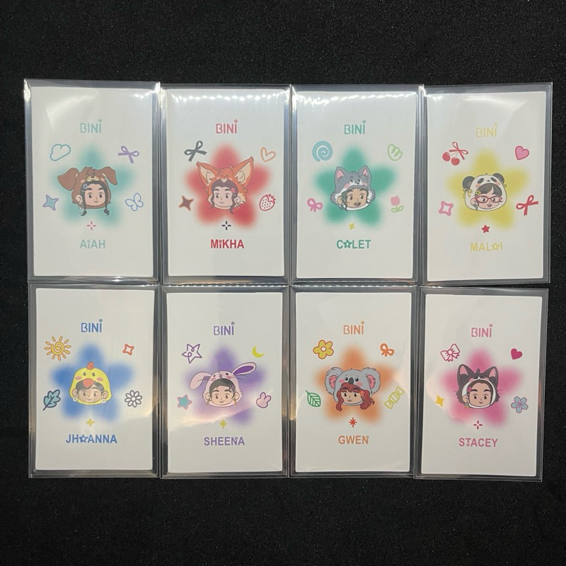 BINI OFFICIAL PHOTOCARD(NBS, Globe, Modess, Lightstick, Jollibini, Set ...