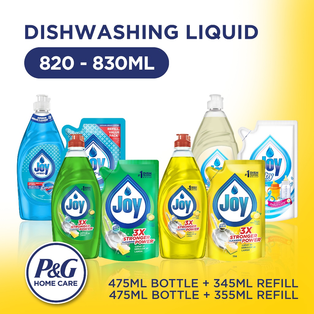 Joy Dishwashing Liquid Kalamansi Antibac Hygiene Lemon Baby 475+345ml ...