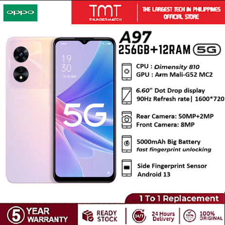 Original A97 5G | 12GB RAM Expansion w/ 256GB ROM | 33W SUPERVOOC | 5000mAh Battery Smartphone ...