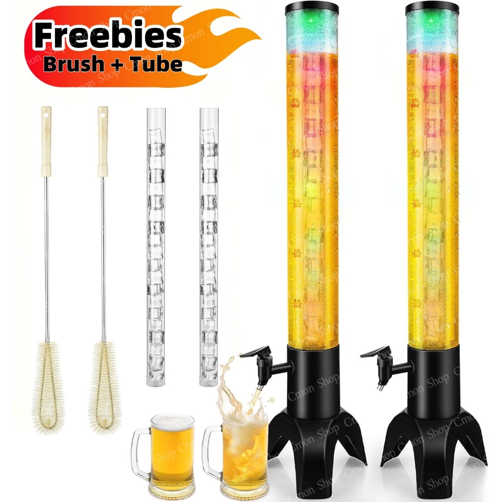 1.5L/3.0L Beer Tower Dispenser Juice Dispenser With Tube & Lighting LED ...