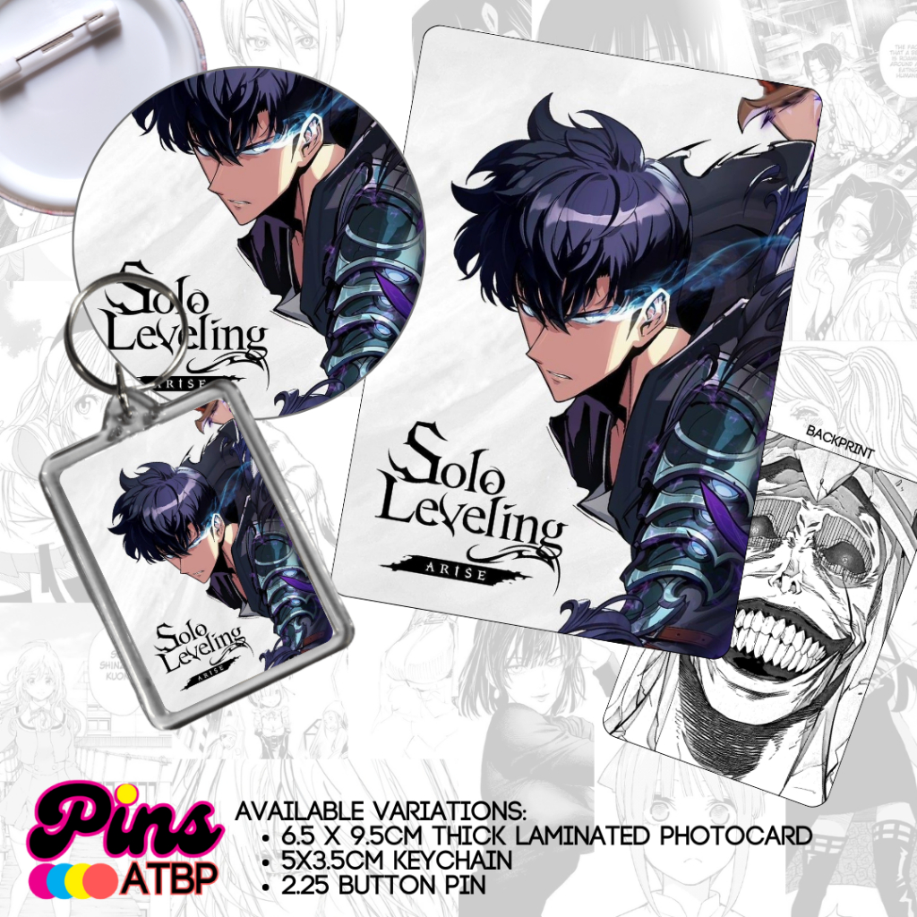 Sung Jing-woo Solo Leveling Anime Collectible Photocard Button Pin ...