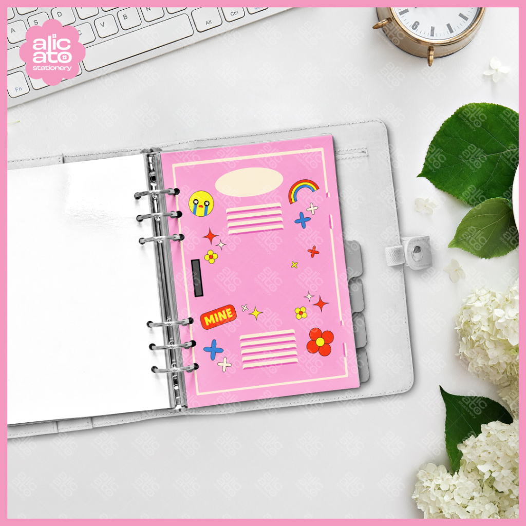 Locker A5 Binder 6-Ring Cover/Divider (5pc) - 250gsm for Notes ...