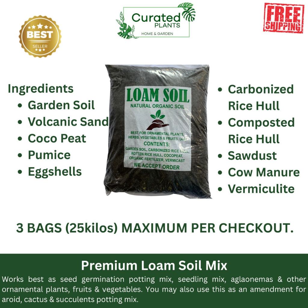 1Kilo / 5Kilo / 8Kilo Pack(Approximate Weight) Premium Loam Soil Mix by Curated Plants | Shopee ...