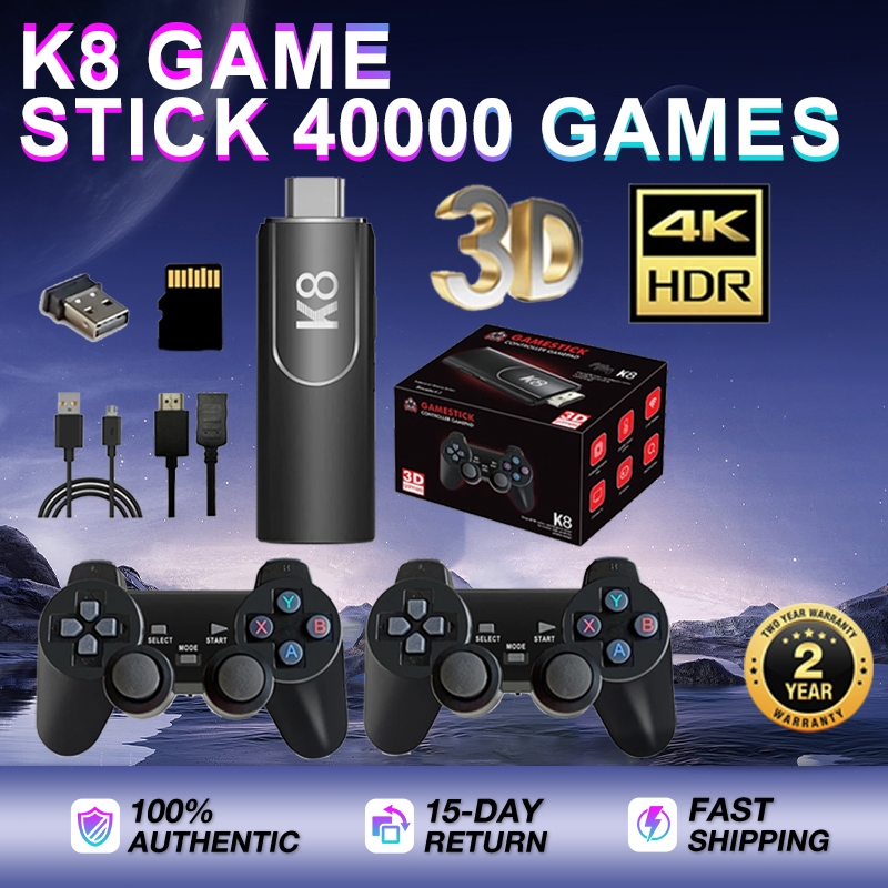 K8 game stick 40000 games Classic 8K Tv Game Console Set Controllers ...