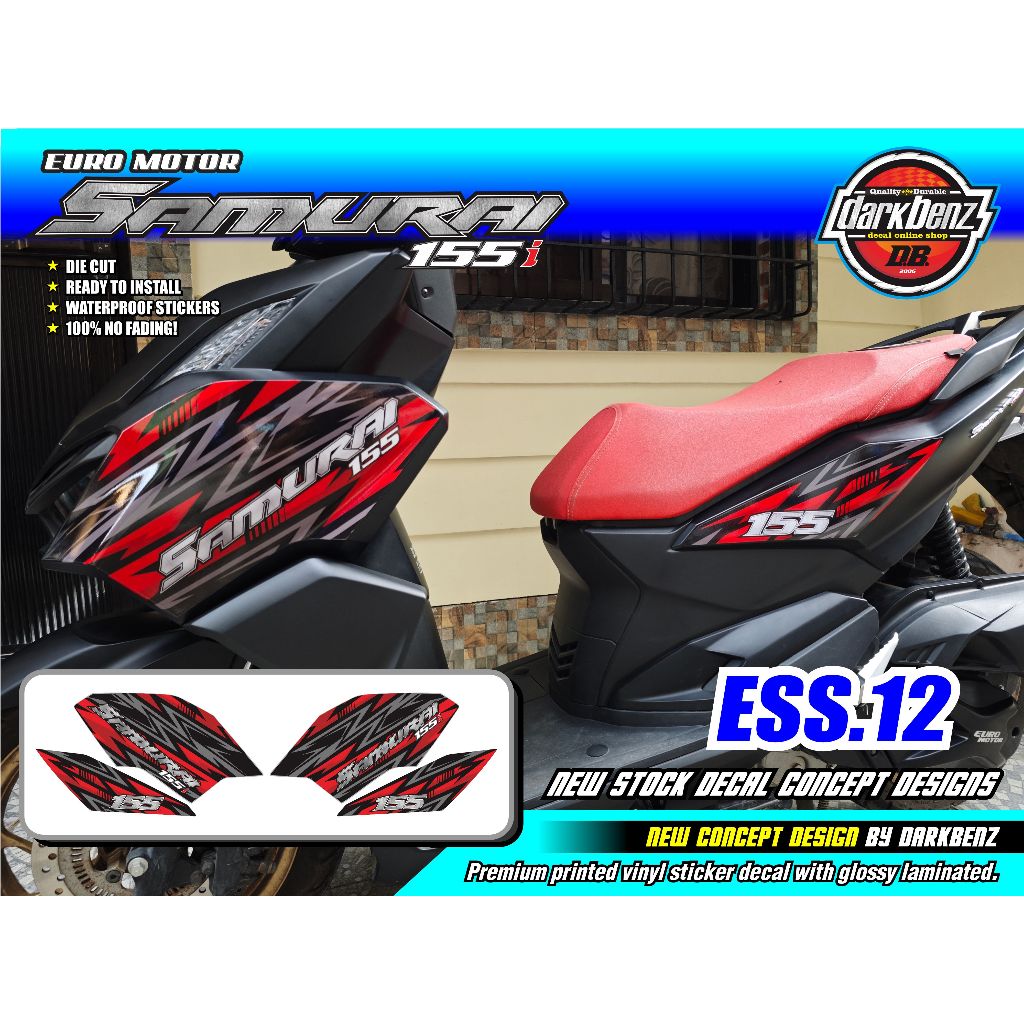 Euro Motor Samurai 155i New Stock Decal Concept Quality Printed Sticker ...