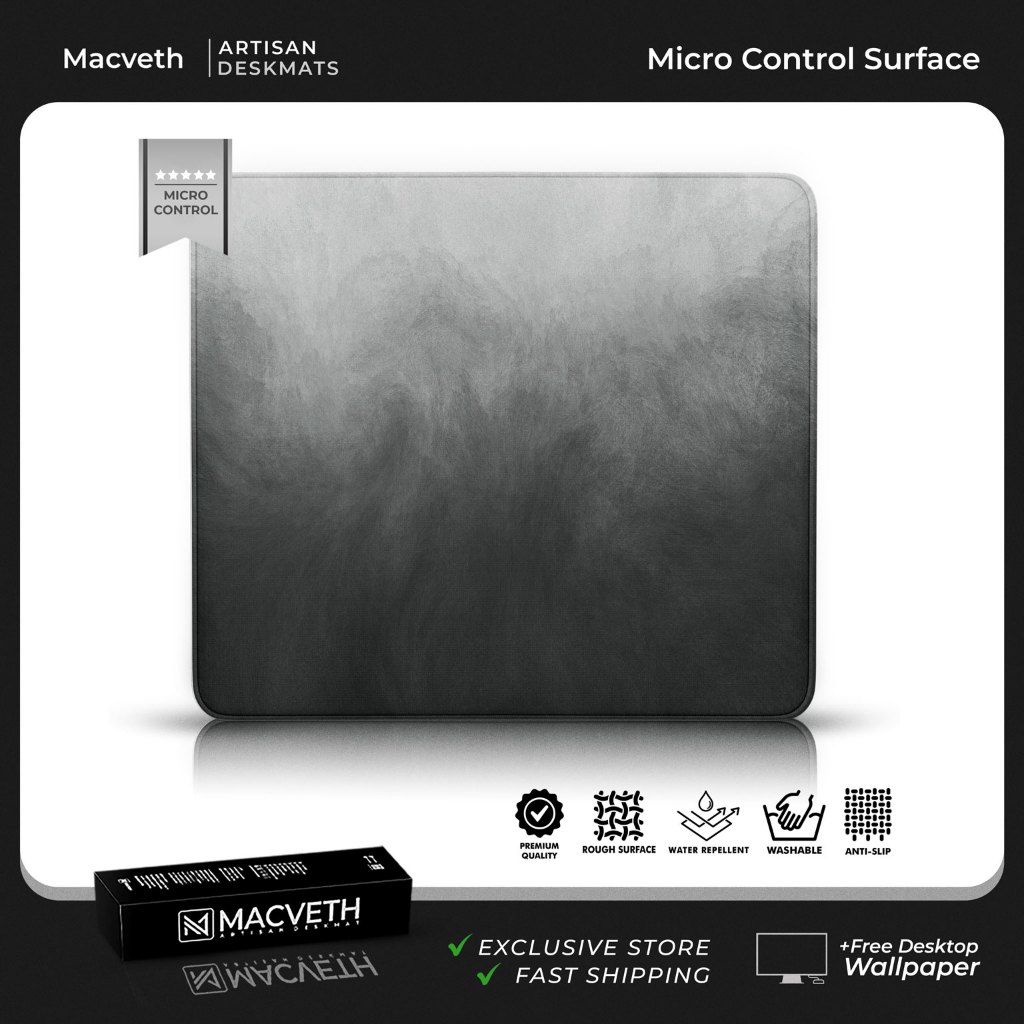 Macveth Mousepad | Subtle | 450x400x4mm MicroControl | Gaming Mouse pad ...