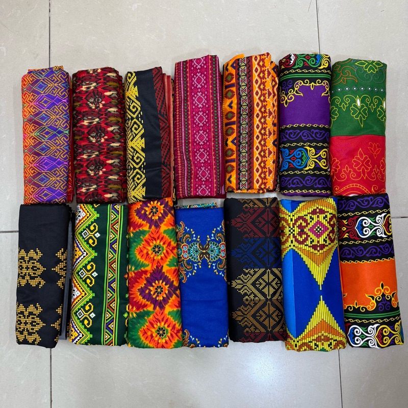 NEW Diamond Gold Batik Malong Floral / Cotton Double Malong | Shopee ...