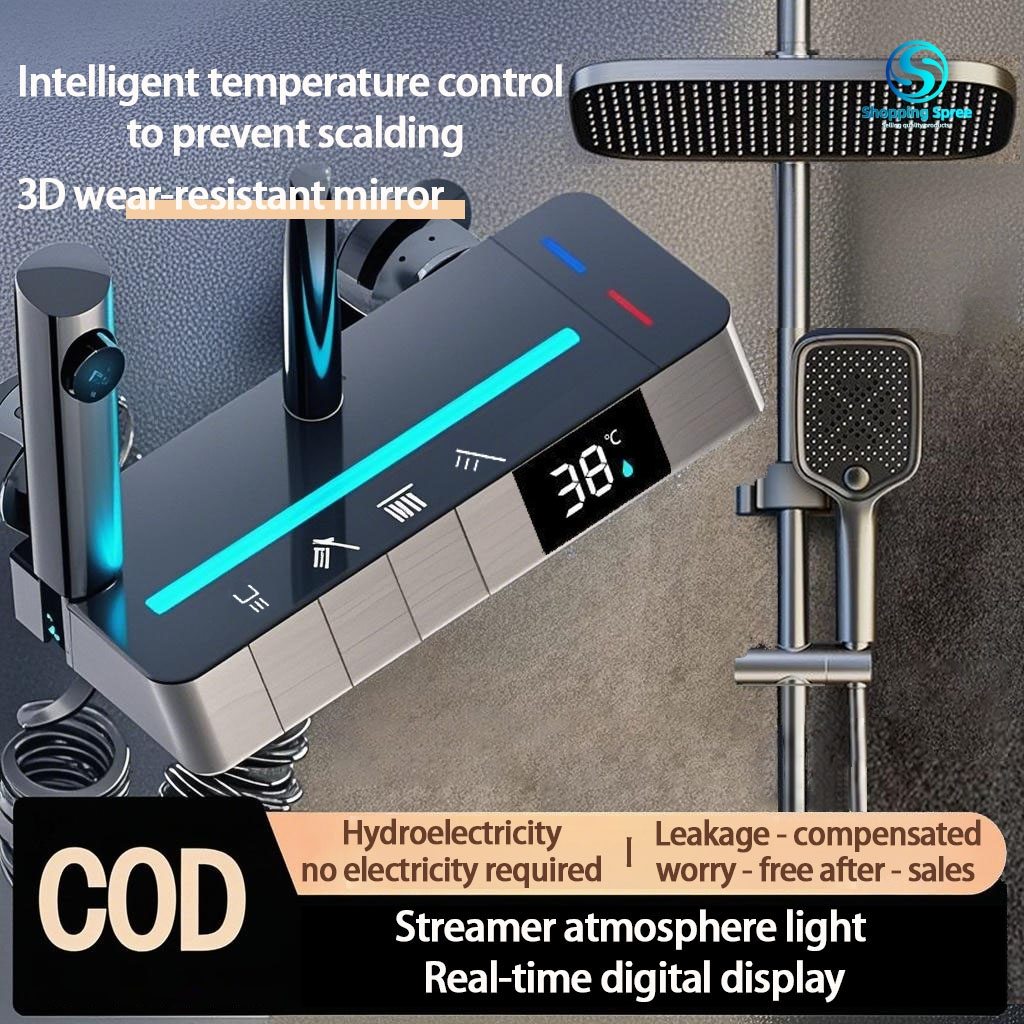 Shower Set With mood lighting Hot And Cold Shower Set With Faucet With ...