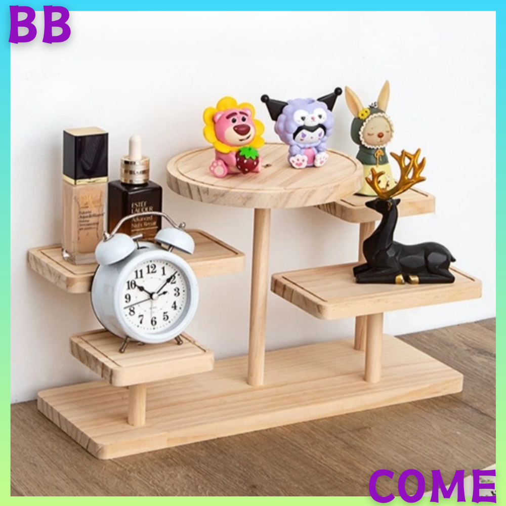 Solid Wood Display Rack Desktop Decorative Display Shelf Multi-purpose ...
