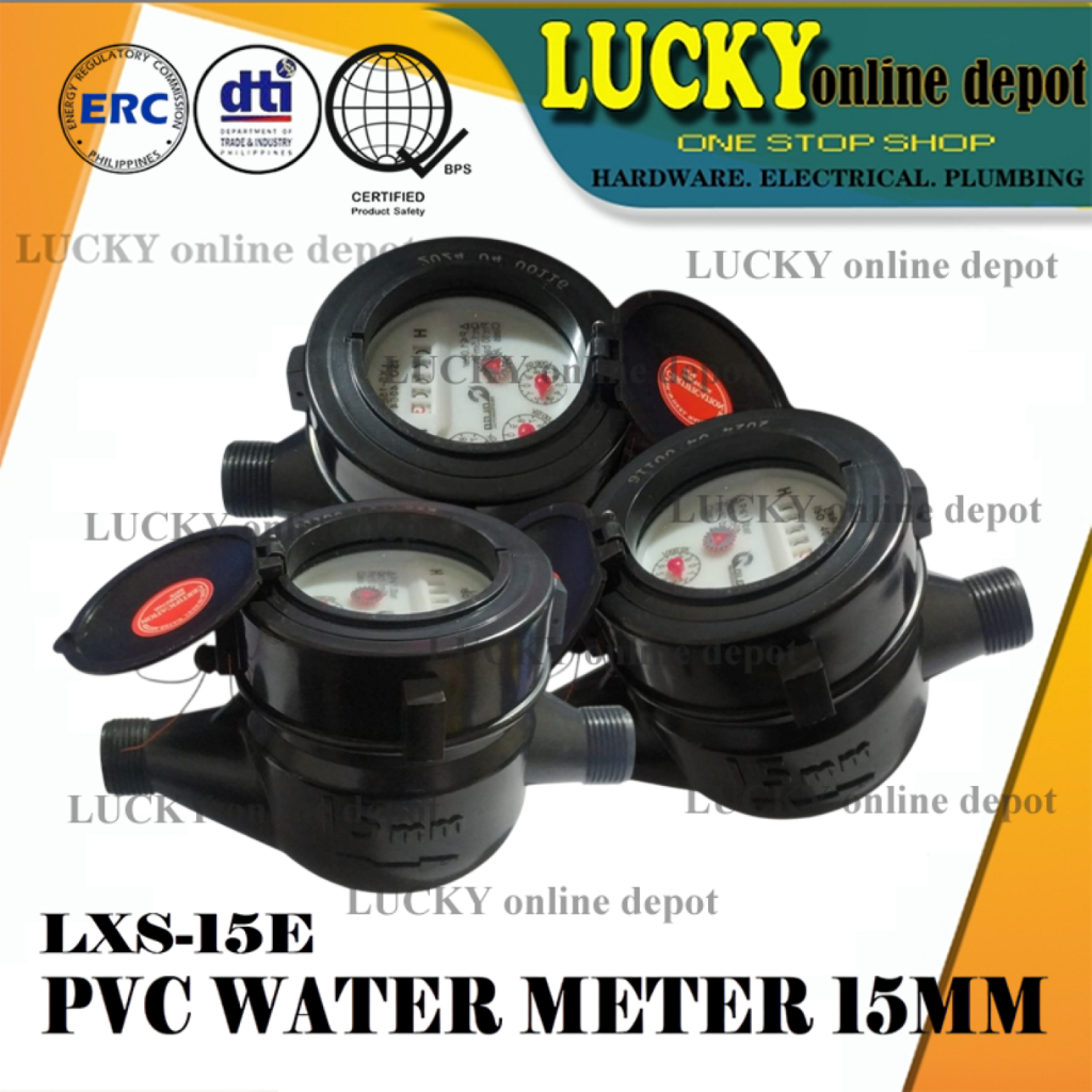 LXS-15E BLACK PVC WATER METER / WATER SUB METER | Shopee Philippines