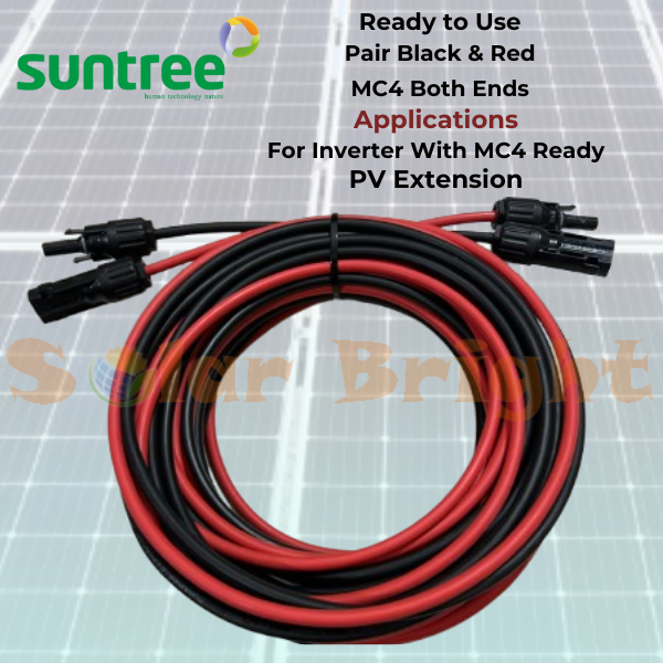 Suntree 4mm2 6mm2 Solar PV Cable 15 20 Meters MC4 Single Core Pair DC Power Solar Cable MC4 Both ...