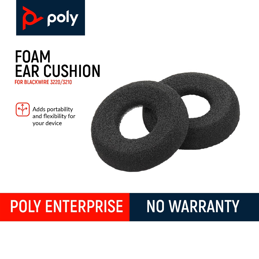 Poly Blackwire 3220/3210 Foam Ear Cushions 1 Pair (85S15AA) | Shopee ...
