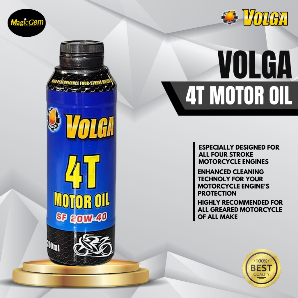 MG VOLGA 4T MOTOR OIL SF 20W-40 200ML MOTORCYCLE | Shopee Philippines