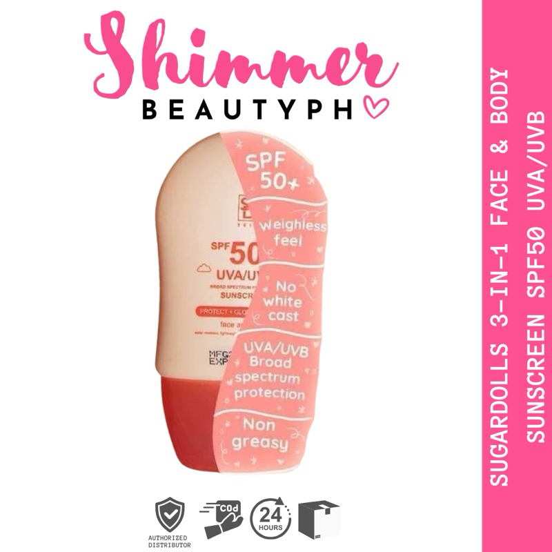 Sugar Dolls SD Sunscreen SPF50+ UVA UVB 60mL ONHAND | Shopee Philippines