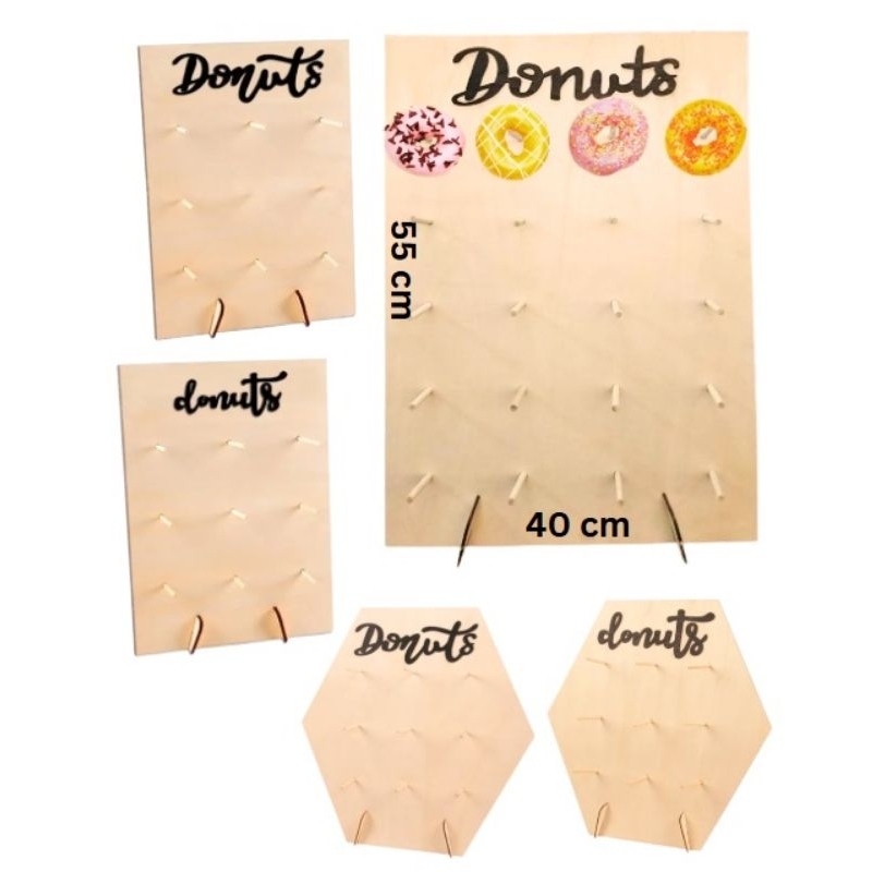 Doughnut Wall Stand Wooden Donut Display Six Angle Donut Stands ...
