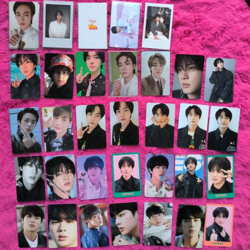 Onhand Bts Jin Official Pob Photocards Selfie Cards Concept Cards ...