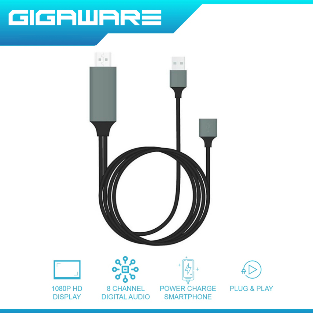 Gigaware HDMI Adapter For IPhone IPad Android Phone To TV Cable ...