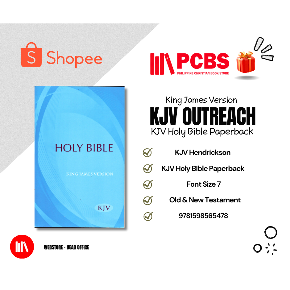 PCBS KJV Holy Bible Outreach (POINT TYPE 7) KJV Hendrickson's Bible ...