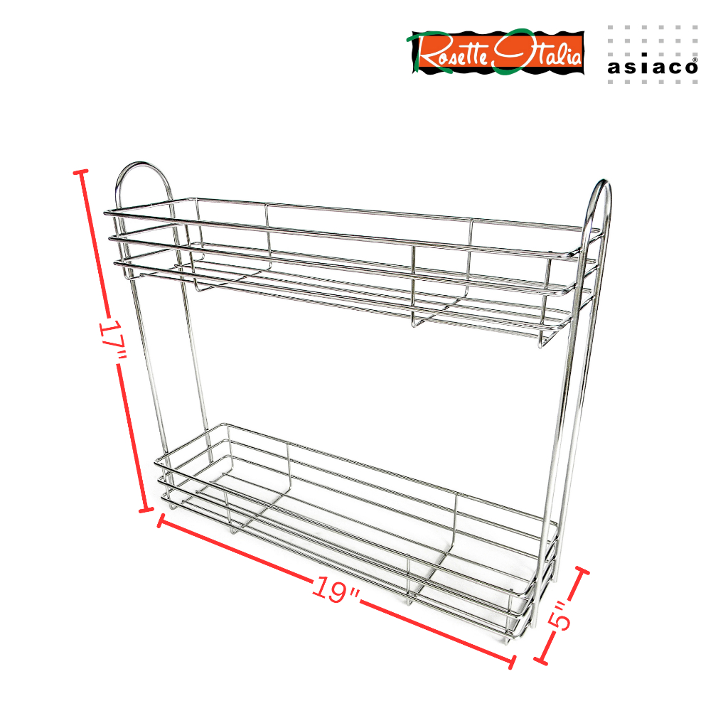 Asiaco Rosette Italia Pullout Soft Close Stainless Cellari Rack for ...