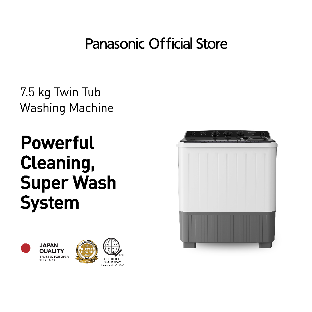 Panasonic NA-W75XG2BPH 7.5Kg Twin Tub Washing Machine | Shopee Philippines