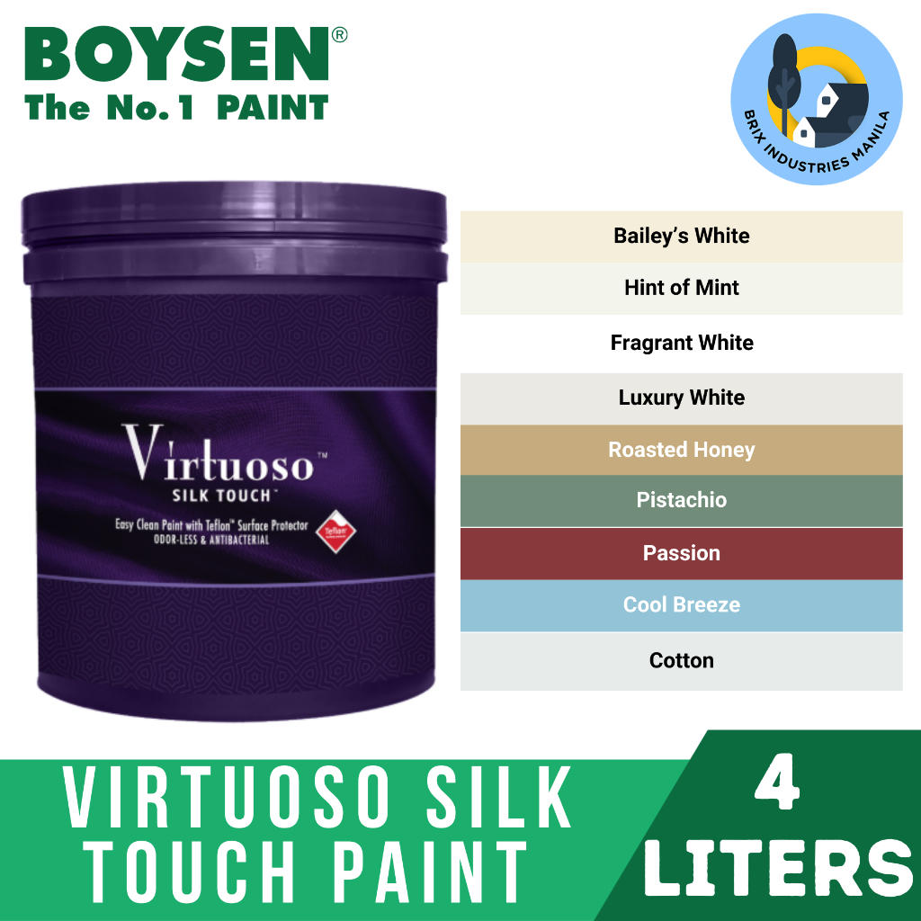 Boysen Virtuoso Silk Touch Paint 4 Liters (Gallon) Interior Waterbased ...