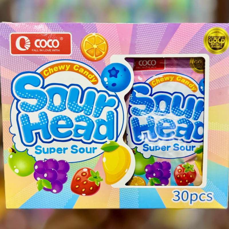 COCO Sour Head Super Sour 30 pcs | Paninda | Wholesale | Loot Bags ...