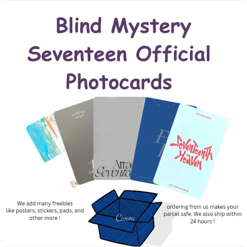 NRPC OFFICIAL SEVENTEEN* Blind Mystery Photocards - Unbox the surprise ...