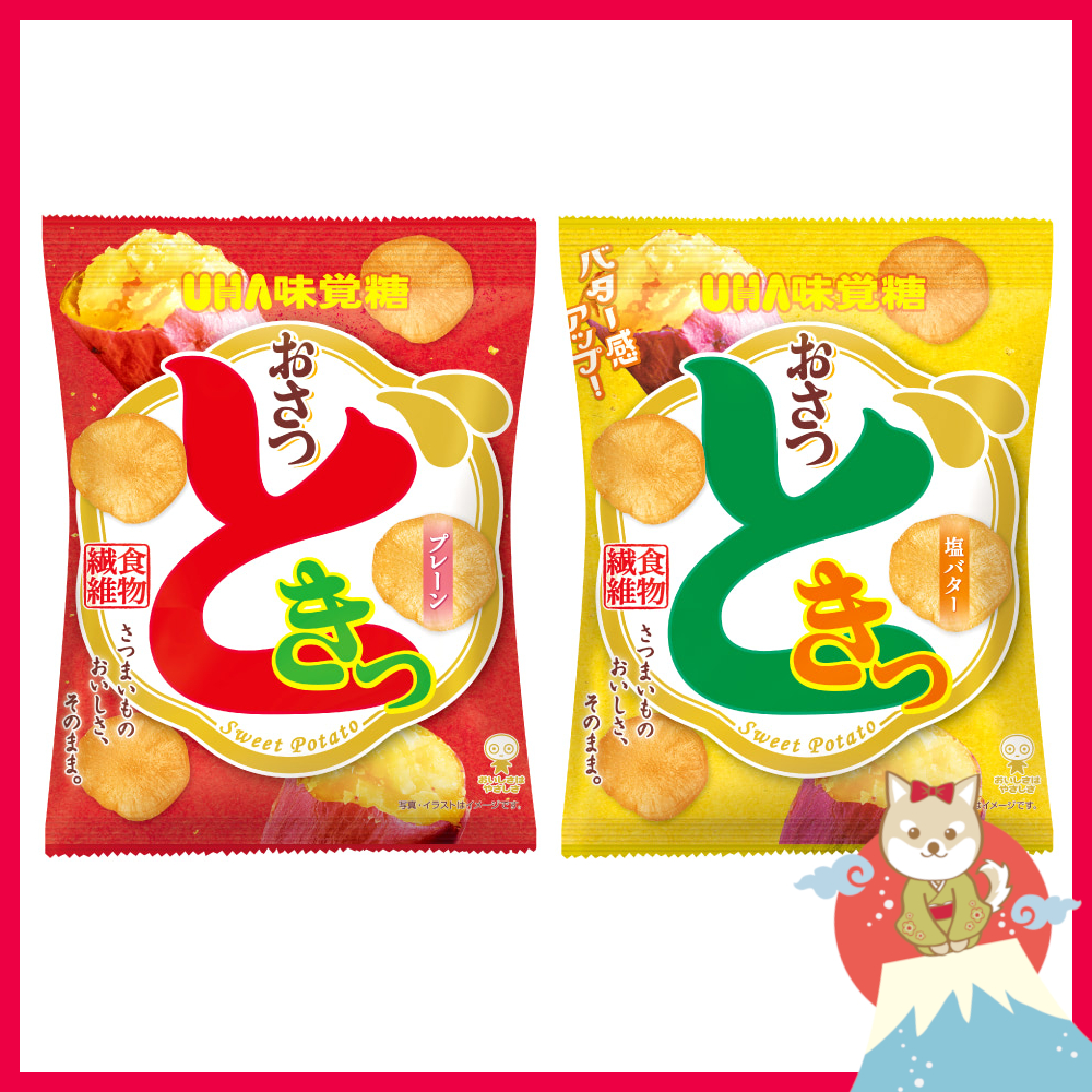 UHA OSATSUDOKI Sweet Potato Chips Japanese Snacks / Plain / Salted ...