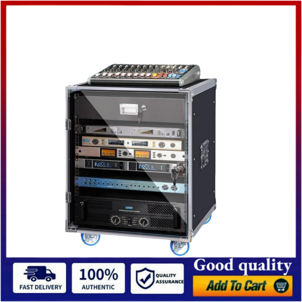 16U Flight Case Power Amplifier Rack Empty Cabinet Touring Case With ...