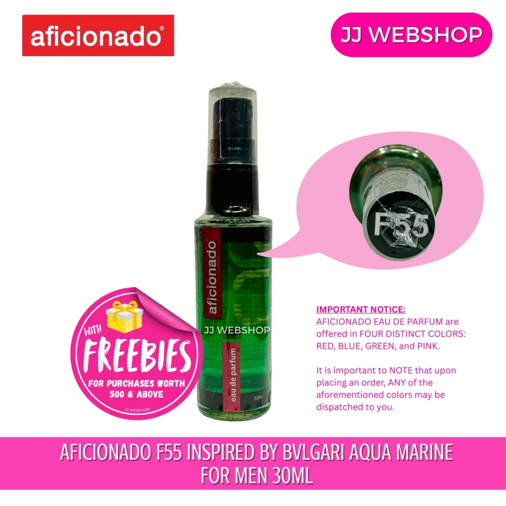 Aficionado F55 Eau De Parfum - Aqua Marine for Men (30ml) | Shopee ...