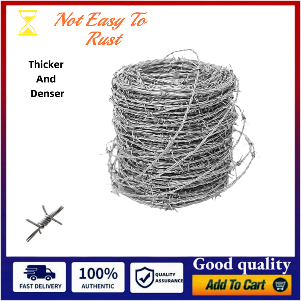 200M double stranded barbed wire fence, wire mesh anti climbing ...