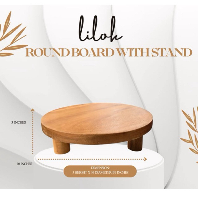 Wooden Round board with stand 3x10 inches | Shopee Philippines